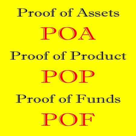 Подтверждение "POF, POA, POP" для обеспечения контрактов из ряда ...